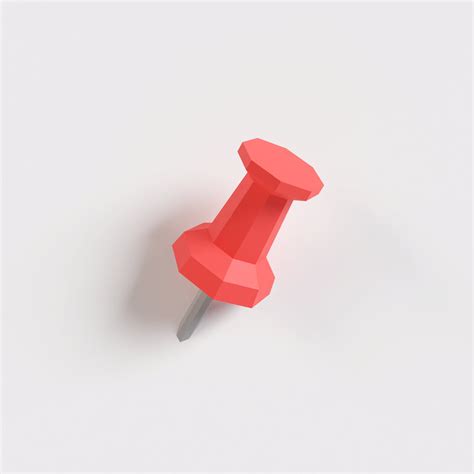 Giant Pin Push Pin Papercraft 3d Model Etsy Uk