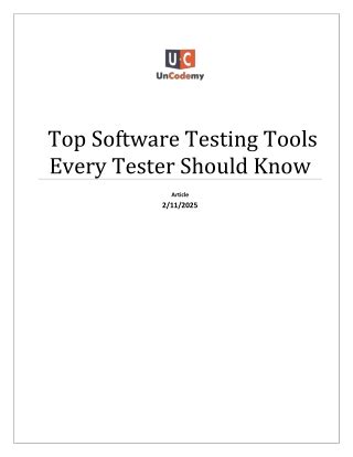 PPT Top Software Testing Tools Every Tester Should Know PowerPoint Presentation ID