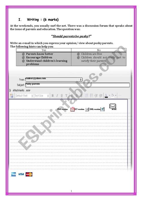 Writing Assignment Esl Worksheet By Piranhac