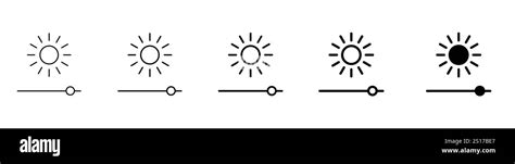 Set Of 5 Brightness Level Icon 1 Silhouette 1 Unexpanded Vector Brightness Level Icon