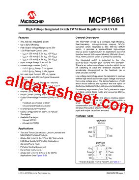 MCP1661T E MNY Datasheet PDF Microchip Technology