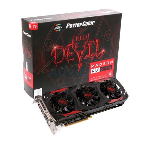 การ์ดจอ Powercolor Red Devil Rx570 4gb Gddr5 Axrx 570 4gbd5 3dhoc