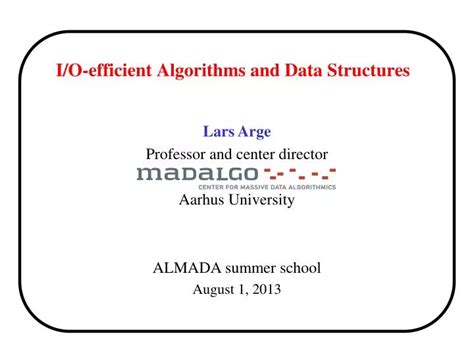 ppt i o efficient algorithms and data structures powerpoint