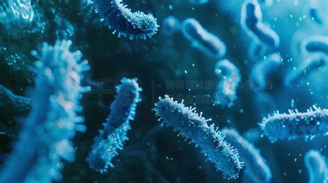 Ai数字艺术 蓝色细菌细胞的特写 Ai背景免费下载 Png格式 4368像素 编号69512891 千图网