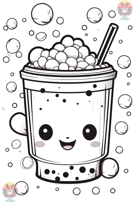 Deliciously Adorable A Feast Of Kawaii Food Coloring Pages Adultcolouring Com