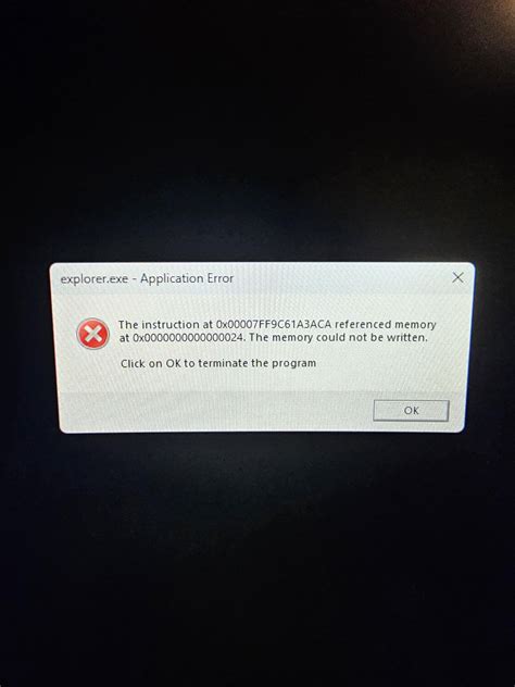 Keep Getting Explorerexe Application Error When Shutting Down Or