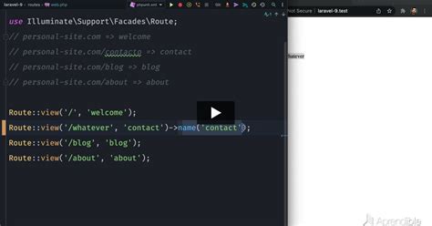 Lección 6 Rutas Con Nombre En Laravel 9 Fundamentos De Laravel 9 Aprendible