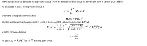 In This Exercise We Will Calculate The Expectation