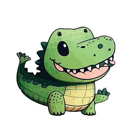 Cute Alligator Cartoon Style 20901898 Vector Art At Vecteezy