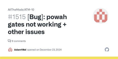 Bug Powah Gates Not Working Other Issues · Issue 1515 · Allthemodsatm 10 · Github