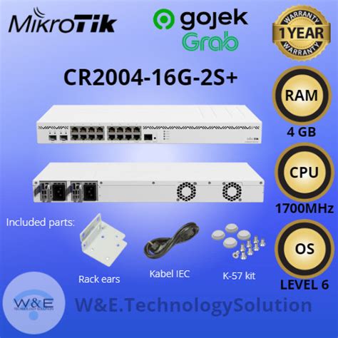 Jual Mikrotik Ccr2004 16g 2s Cloud Core Router Ccr 2004 16g 2s
