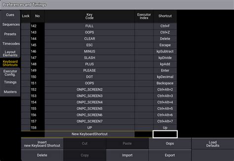 Keyboard Shortcuts