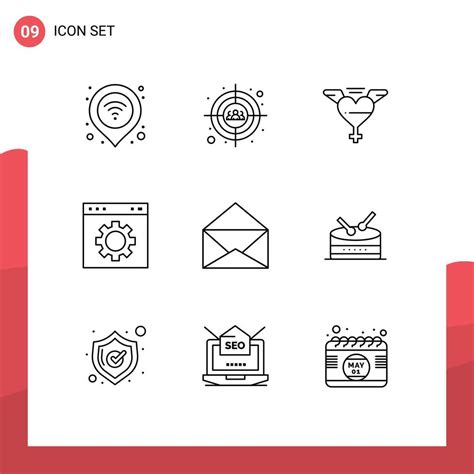9 Universal Outlines Set For Web And Mobile Applications Message Page