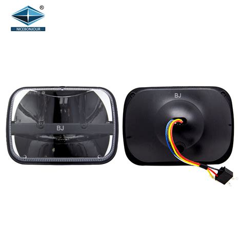 Rectangular Led Head Lamp Offroad Drl High Low 6x7 Square 5x7 Inch Led