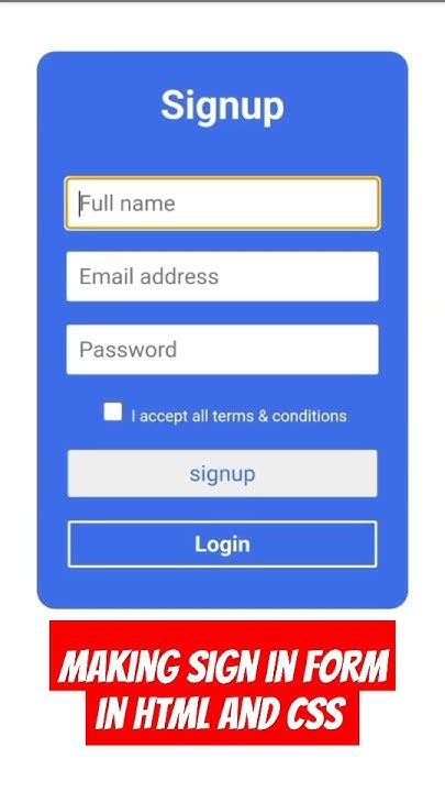 Simple Login Form Using Html And Css Beginner Friendly Frontendcourse Html Css Youtube