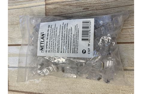 Коннектор Netlan Rj45 8p8c Кат 5e 3мкд универсальный под 0 47 0 51мм неэкранированный 100
