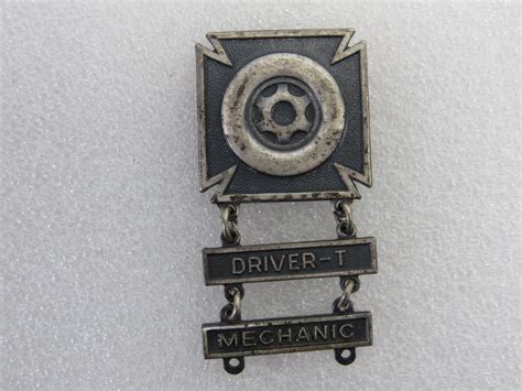 Vietnam War Era Us Army Driver Qualification Badge With Driver T