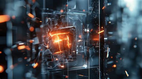 Futuristic Cybersecurity Visualization Abstract Digital Art For Enhanced Protection In Dynamic