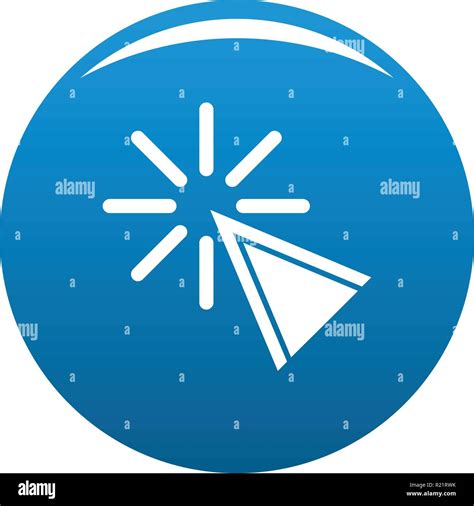 Cursor Click Icon Vector Blue Circle Isolated On White Background Stock Vector Image Art Alamy