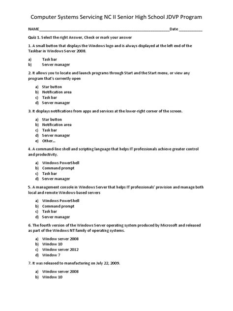 Quiz 1 Download Free Pdf Microsoft Windows Command Line Interface
