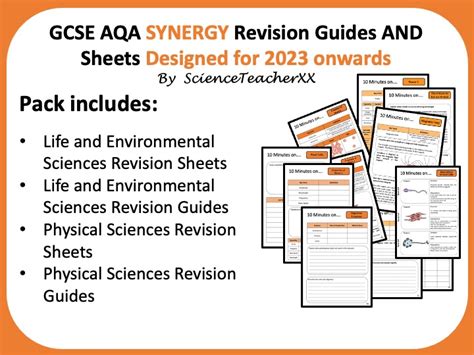 Aqa Synergy Science Revision Guides And Worksheets Teaching Resources