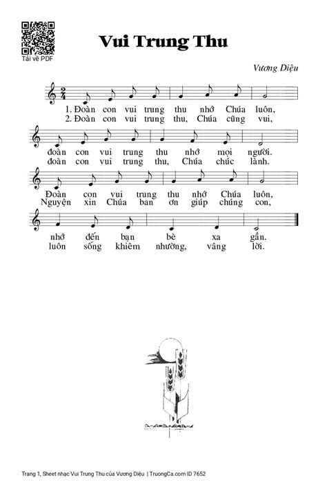 Sheet Vui Trung Thu Pdf V Ng Di U L I H P M N T Nh C