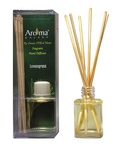Aroma Galaxy Lemon Grass Scented 30 Ml Reed Diffuser Oil In Glass