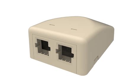 Commscope Two Port Surface Mount Box Electrical Ivory 760254711