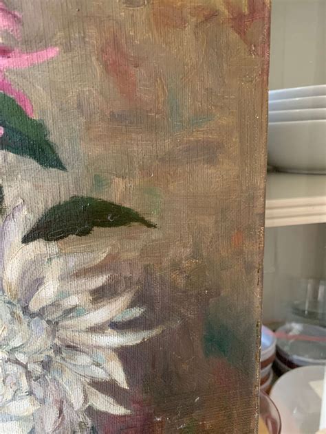 Peinture De Dahlias Début Xxe This Is Vintage