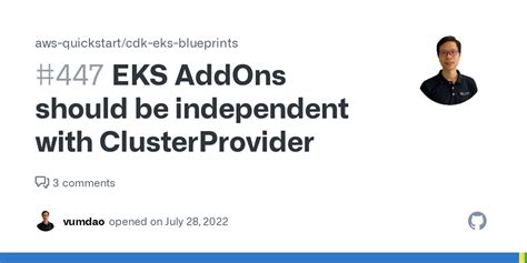 Eks Addons Should Be Independent With Clusterprovider · Issue 447 · Aws Quickstartcdk Eks