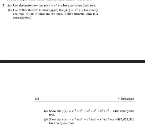 solved 2 a use algebra to show that p x x3 x has exactly