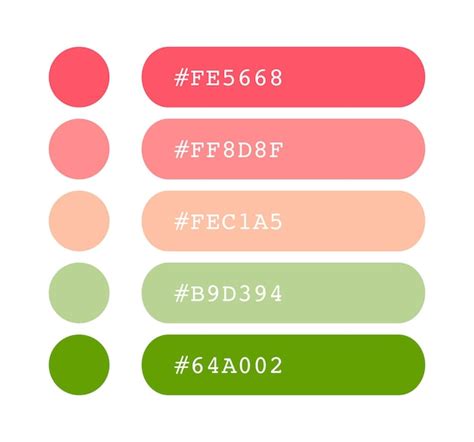 Premium Vector Pink And Green Spring Color Palette Vibrant Colors Catalog Color Matching Rgb