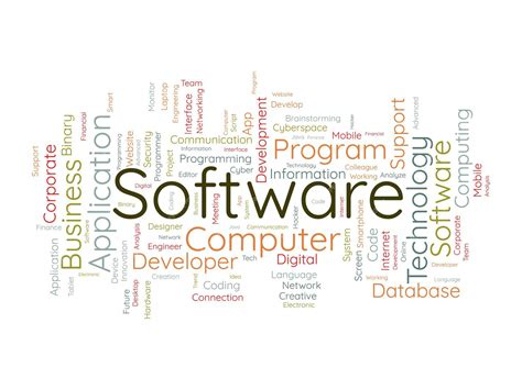 premium vector word cloud background concept for software computer programming development of