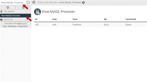 Show Mysql® Processes Hostrs
