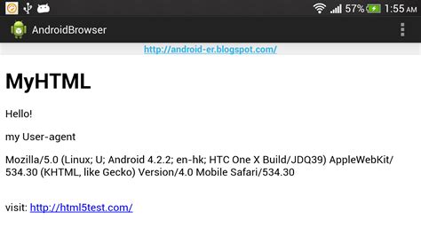 Android Er Get User Agent Of Your Webviewbrowser