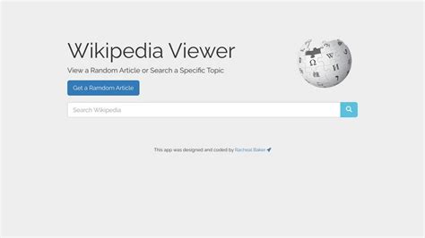 Codepen Wikipedia Viewer