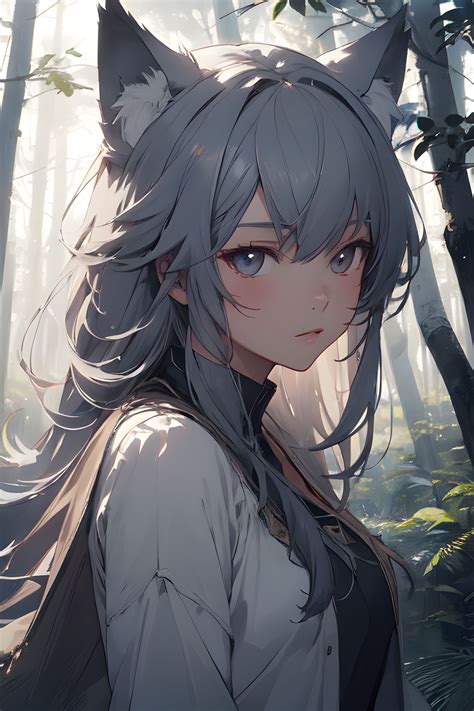 Wolf Girl In Forest 2 By Rashoshadowalker On Deviantart