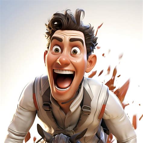 3d Illustration Of A Cartoon Character With A Happy Expression On His