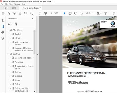 Bmw 3 Series Sedan 2015 Owners Manual Pdf Download