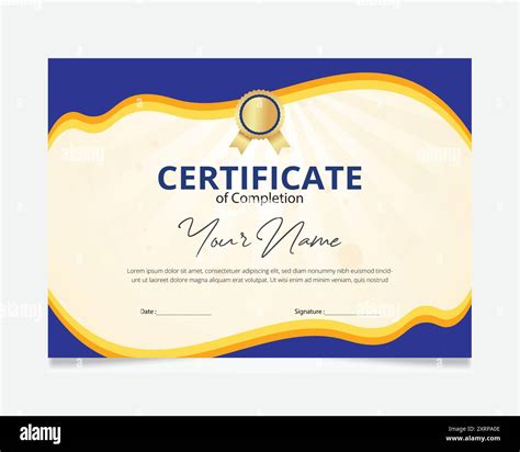Modern Certificate Design Vector Template Stock Vector Image And Art Alamy