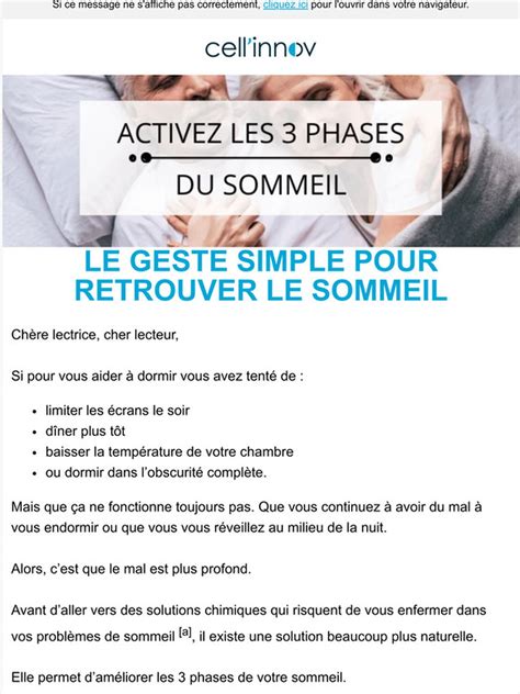 Cellinnov Problème de sommeil que faire quand on a tout essayé Milled