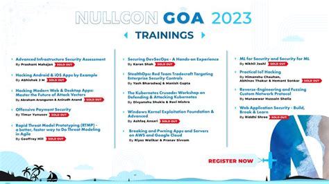 nullcongoa2023 infosec training nullcon