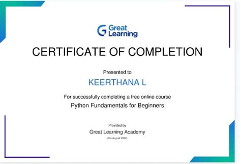 Pythonfundamentals Codingbeginner Learningeveryday Greatlearning Keerthana L