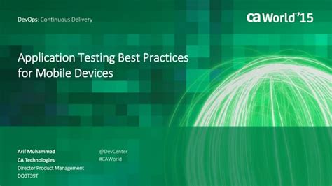 Application Testing Best Practices For Mobile Devices Ppt