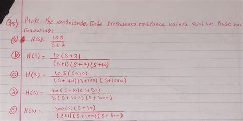 Solved This Is A Linear System Question And Please Solve Chegg Com