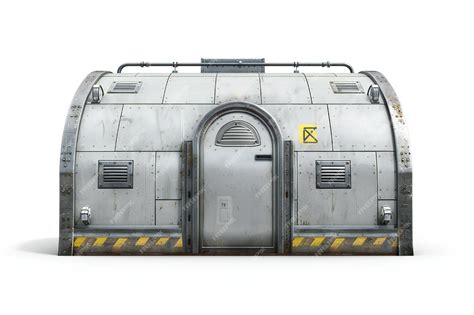 Underground Bunker Module Isolated On White Background Premium Ai
