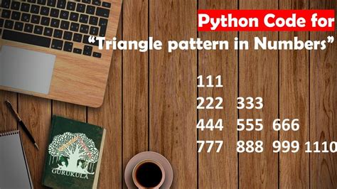 Learn Python In Tamil How To Print Triangle Pattern With Numbers Gurukula Tamil Youtube