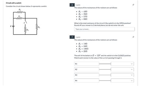 Solved Circuit With A Switch Consider The Circuit Shown Chegg