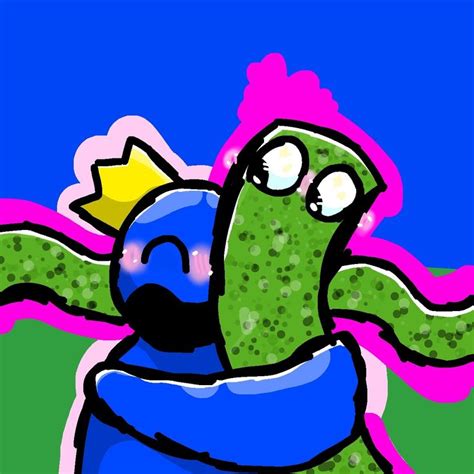 Blue X Green Rainbow Friends Roblox Disegni Di Sfondi Disegni Sfondi