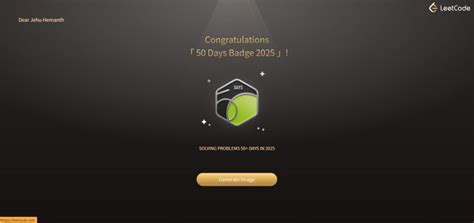 Leetcode Codingjourney Problemsolving Consistency Milestone